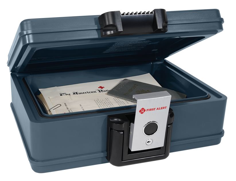 First Alert Fireproof and Waterproof Secutiry Safe, .19 CU FT, 30 Minu ...