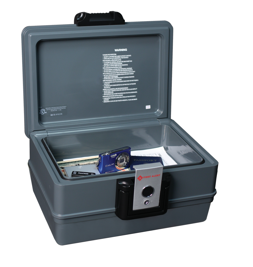 First Alert Fireproof and Waterproof Security Safe, .39 CU FT, 30 Minu ...